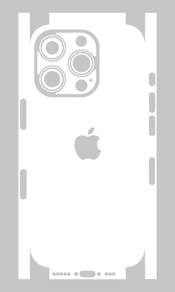 iPhone 16 Pro Max Telefon Kaplama Tek Parça Logolu | Wolf Dizayn